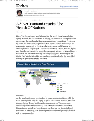 A Silver Tsunami Invades The Health Of Nations - Forbes | PDF