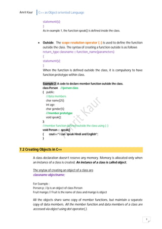 Chapter 7 C++ As OOP | PDF | Programming Languages | Computing