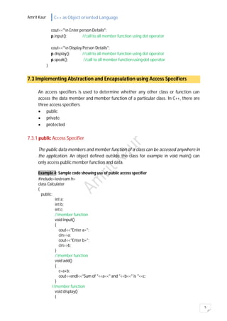 Chapter 7 C++ As OOP | PDF | Programming Languages | Computing