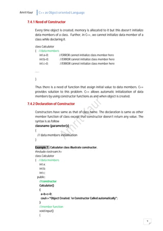 Chapter 7 C++ As OOP | PDF | Programming Languages | Computing