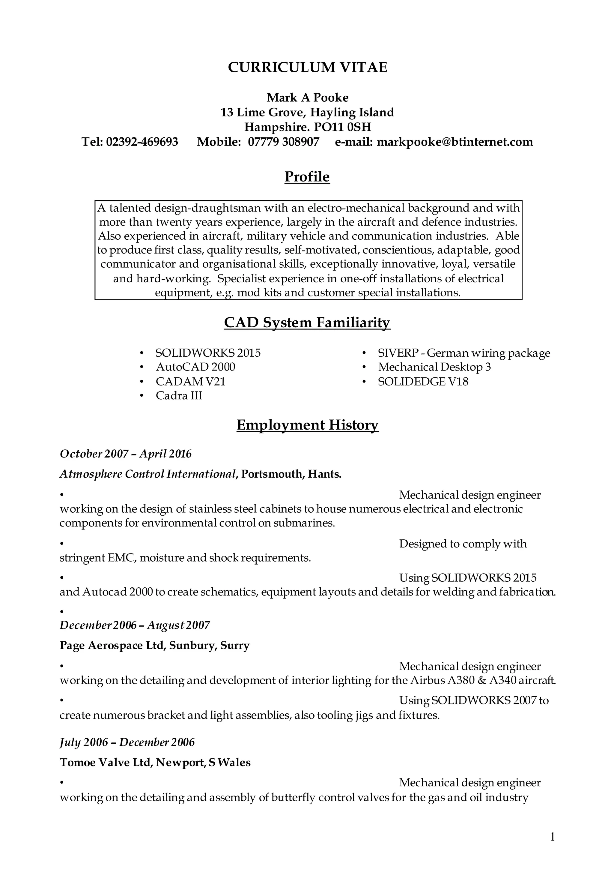 Mark Pooke CV | PDF
