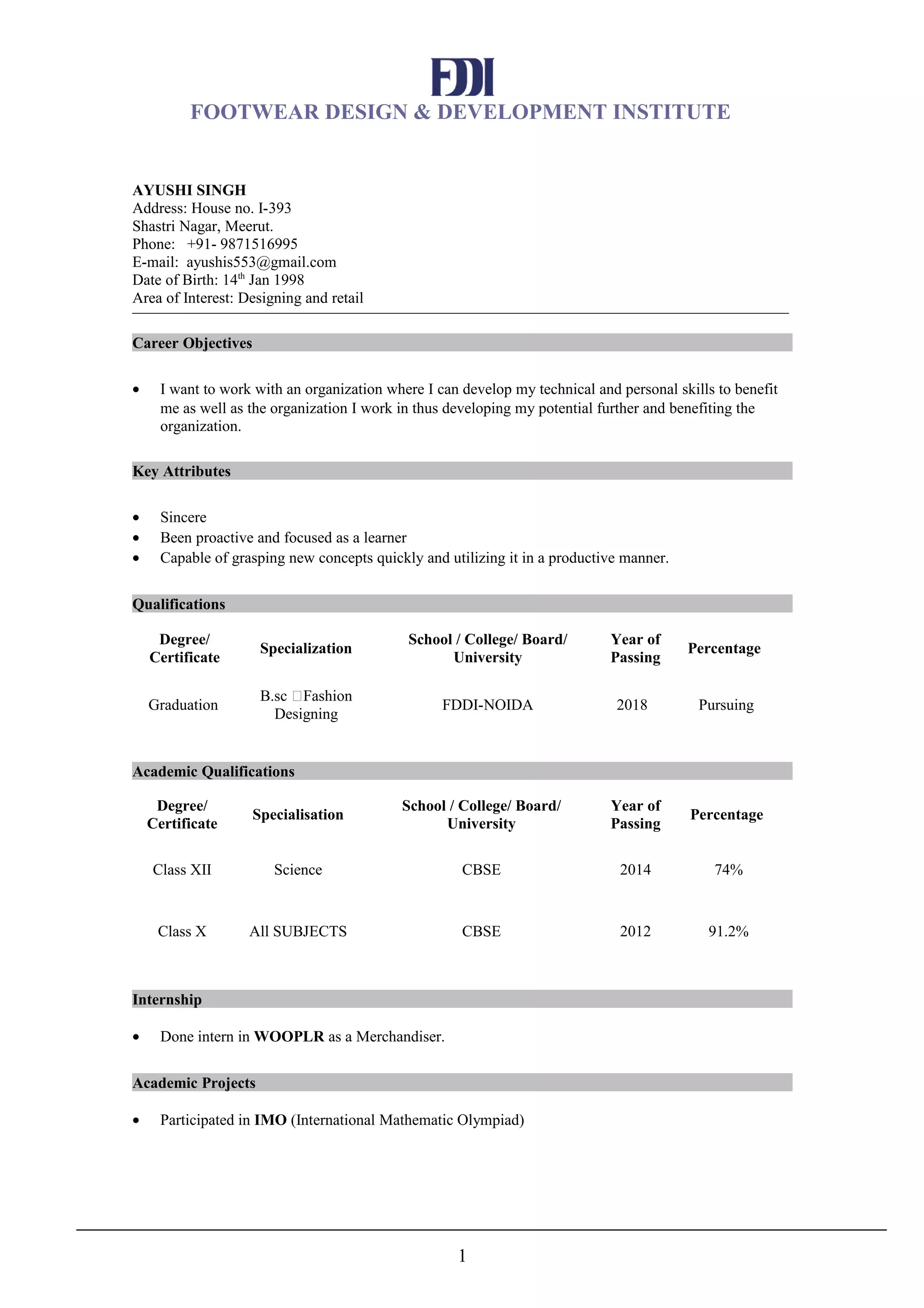 AYUSHI SINGH_CV.DOC AYUSHI SINGH_CV.DOC
