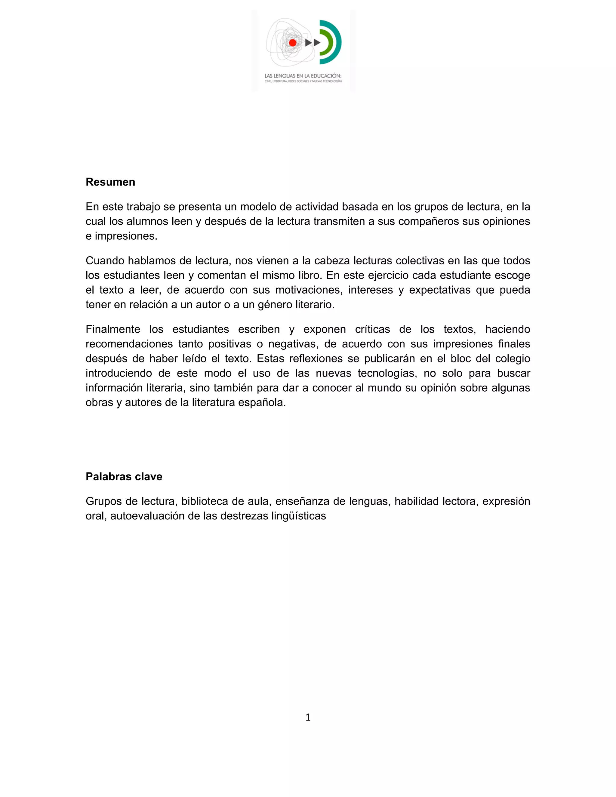 GRUPOS DE LECTURA | PDF