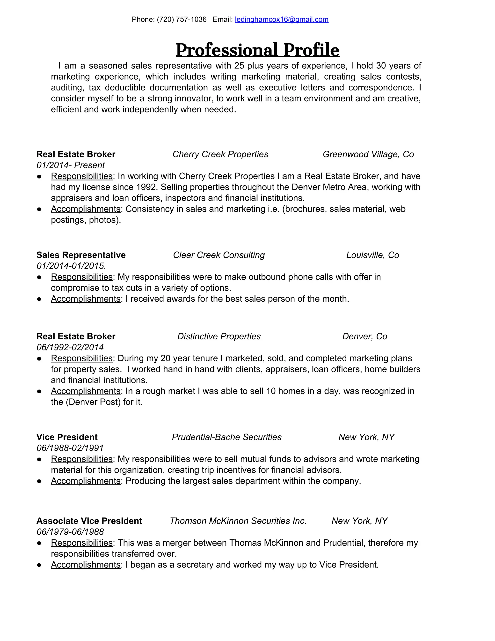 Sue Ledingham Resume.doc (1) | PDF