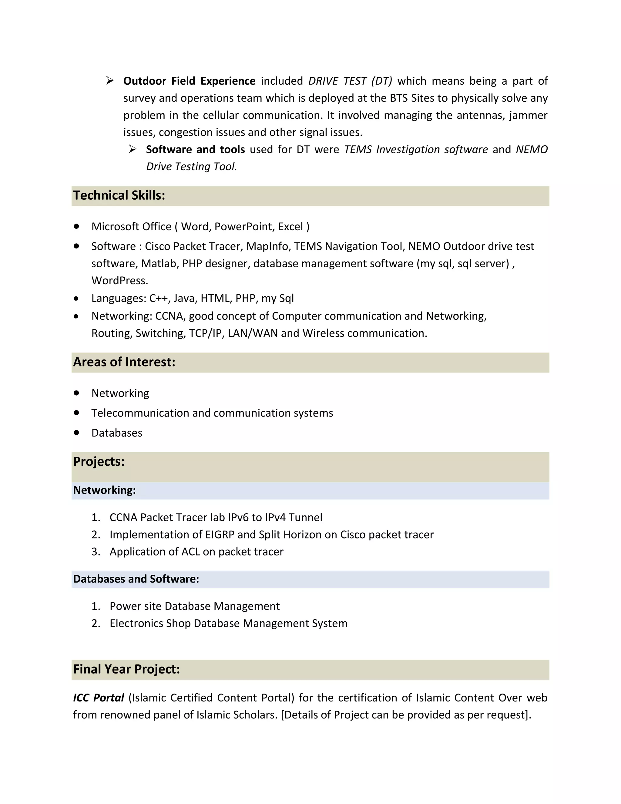 Ahmad Arbaz CV updated | PDF