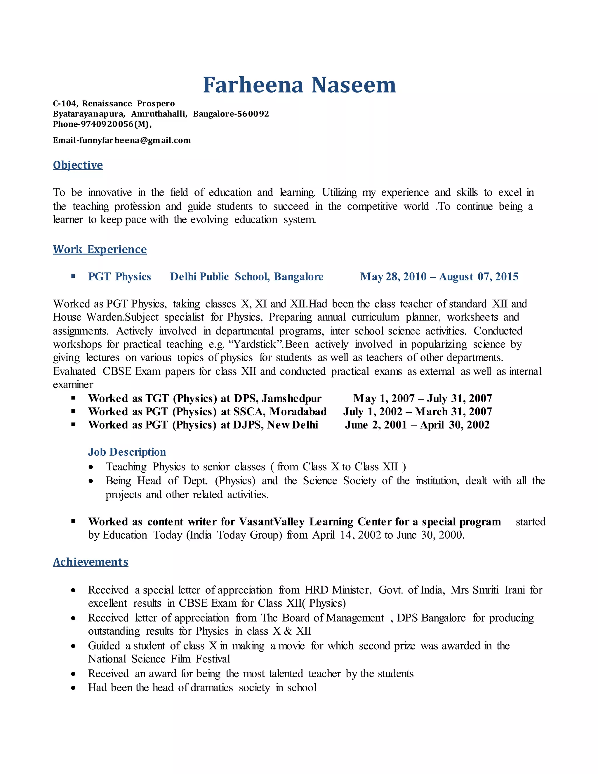 FarheenaNaseem_PGT_Physics | DOCX