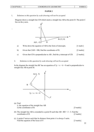 F4 Add Maths - Coordinate Geometry | PDF