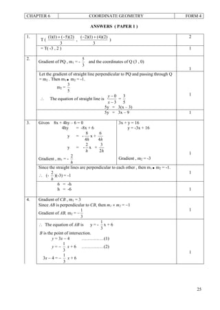 F4 Add Maths - Coordinate Geometry | PDF