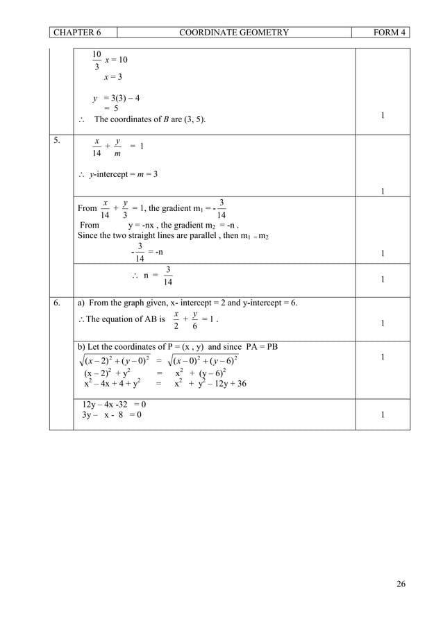F4 Add Maths - Coordinate Geometry | PDF