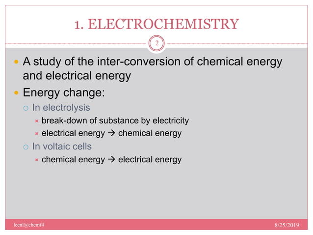 FORM 4 CHAPTER 6 Electrochemistry | PPT