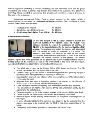 LIVELIHOOD PROJECT FOR WOMEN | PDF