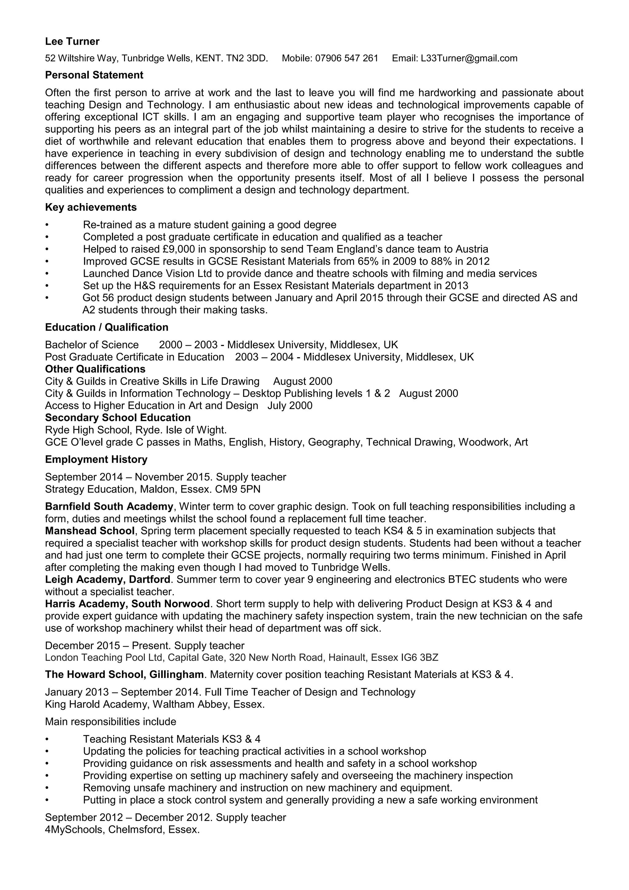 Curriculum Vitae v10 | PDF