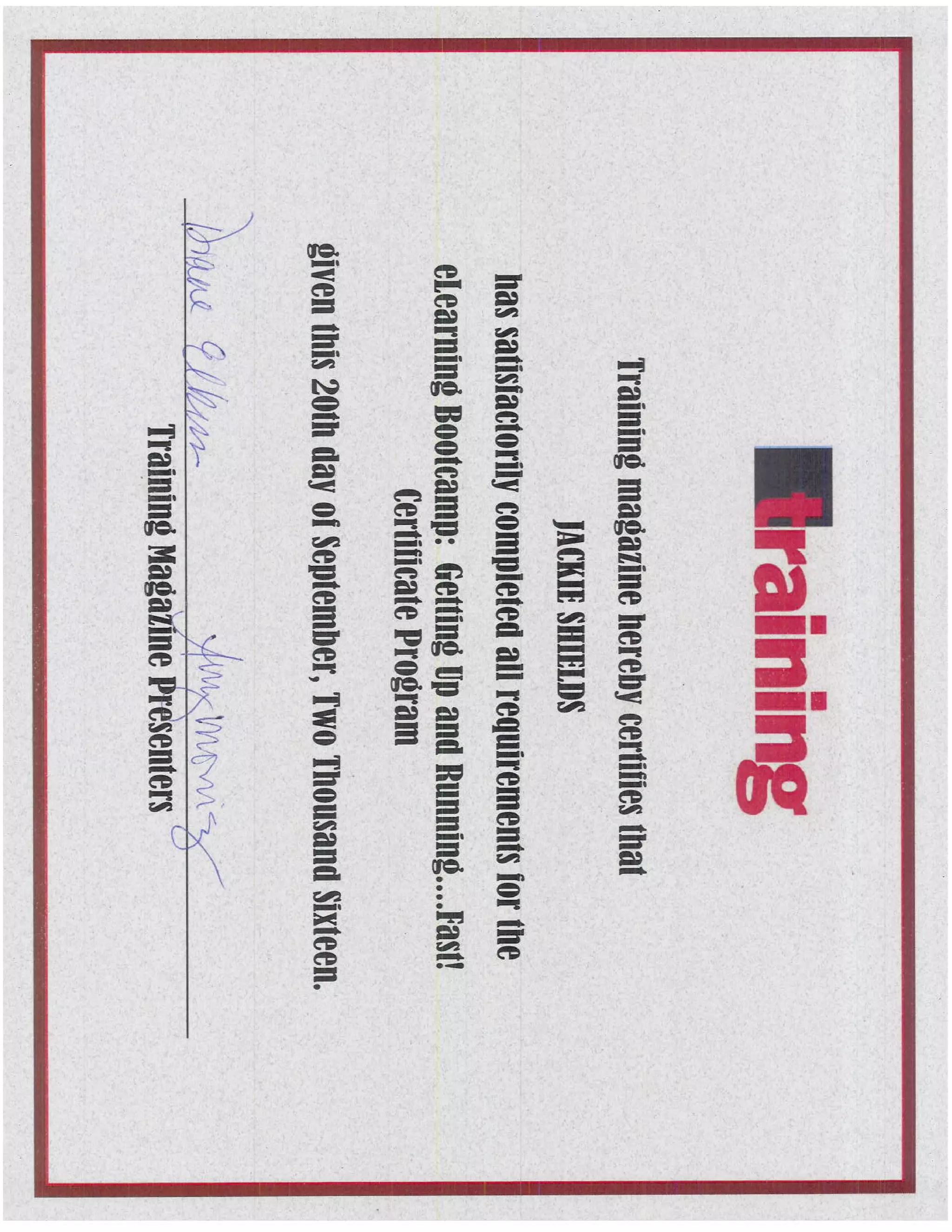 eLearning Bootcamp Certificate | PDF