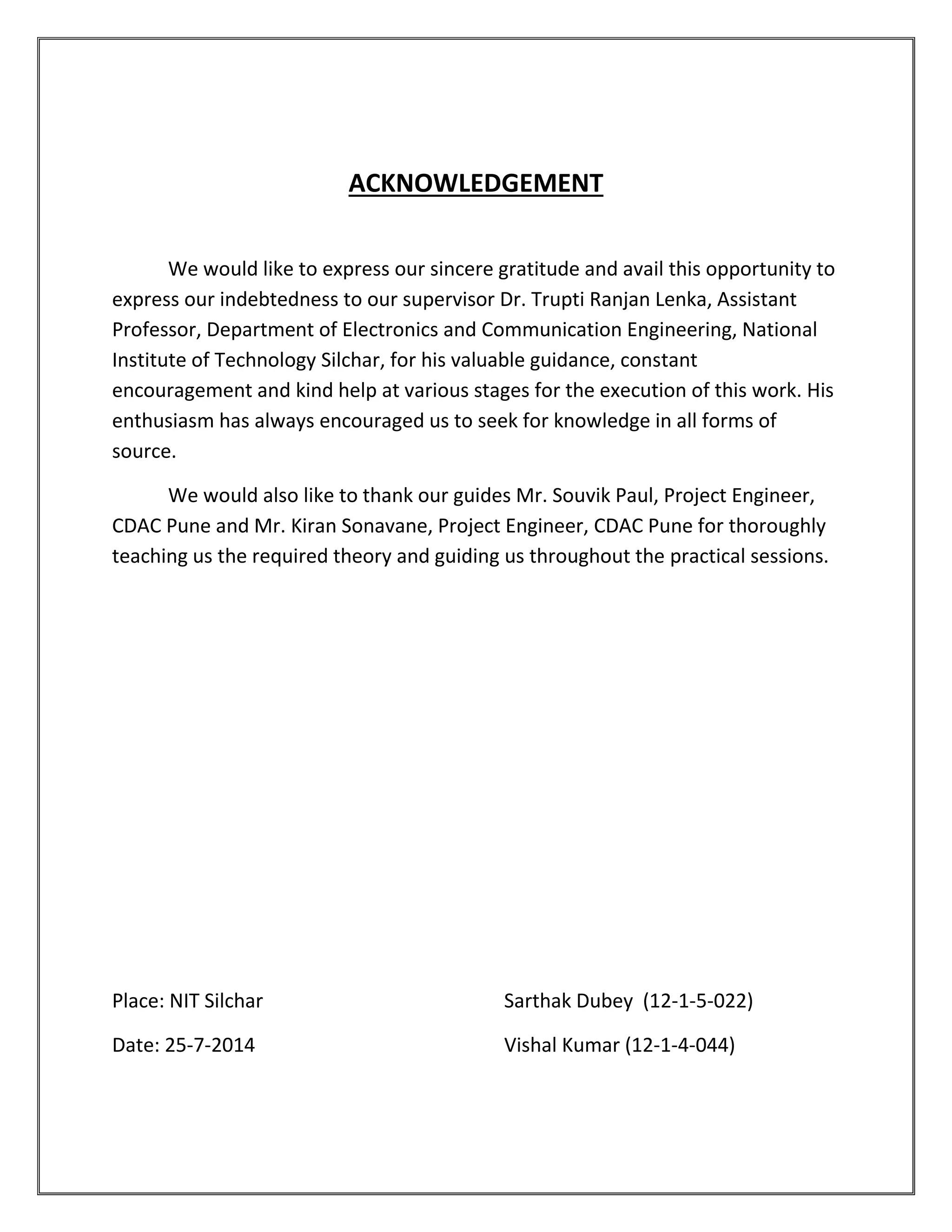 HARD COPY REPORT CDAC | PDF