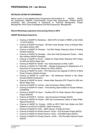 Ian Ahrens CV Jan2016 | PDF | Civil Engineering Industry | Industries