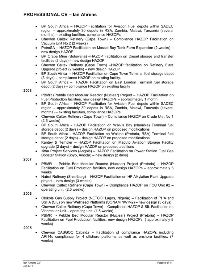 Ian Ahrens CV Jan2016 | PDF