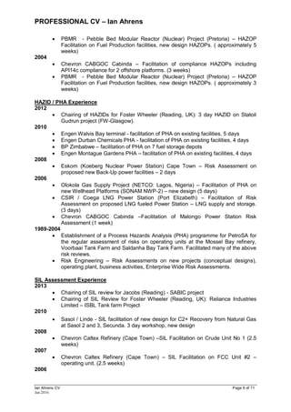 Ian Ahrens CV Jan2016 | PDF