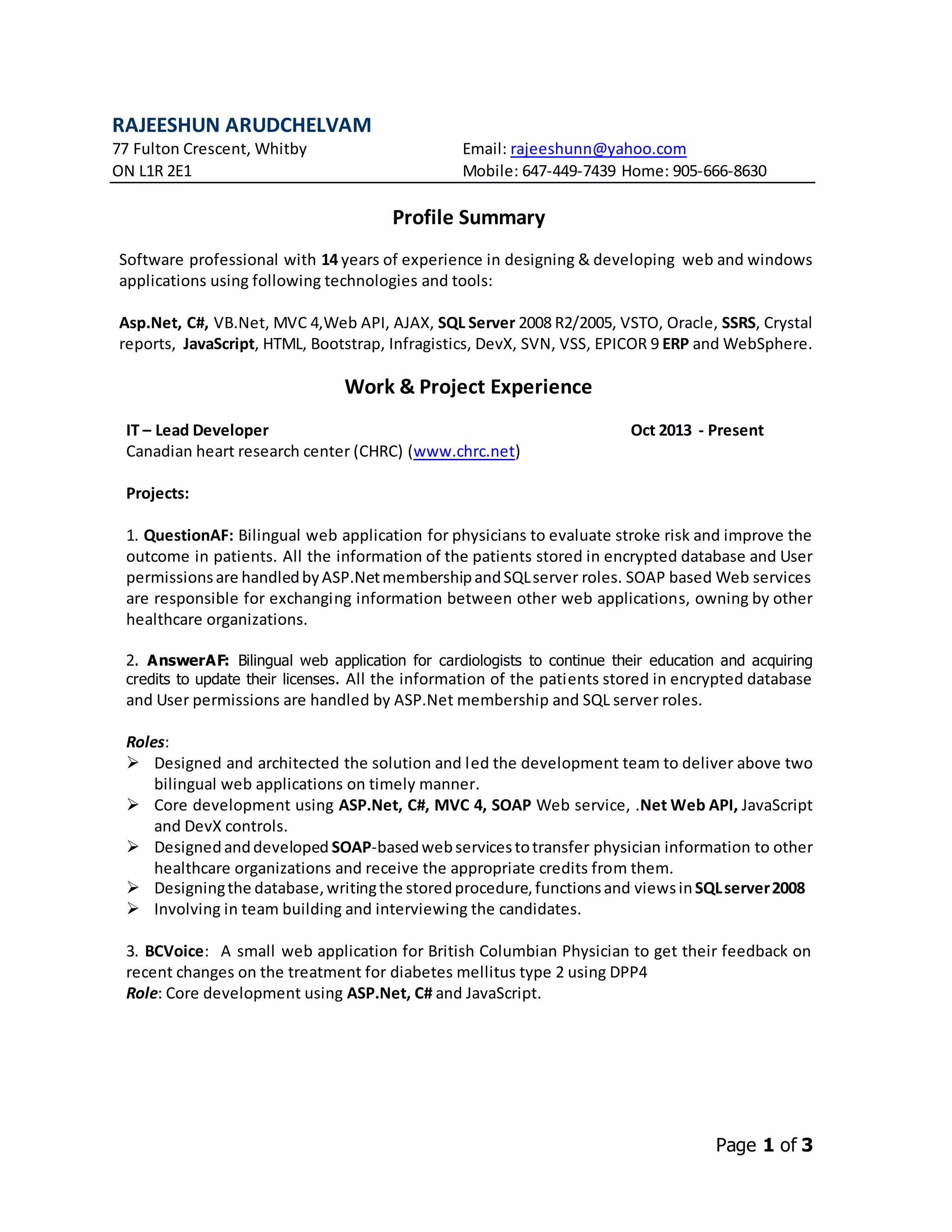 Resume_RajeeshunArudchelvam_ver2 | DOC