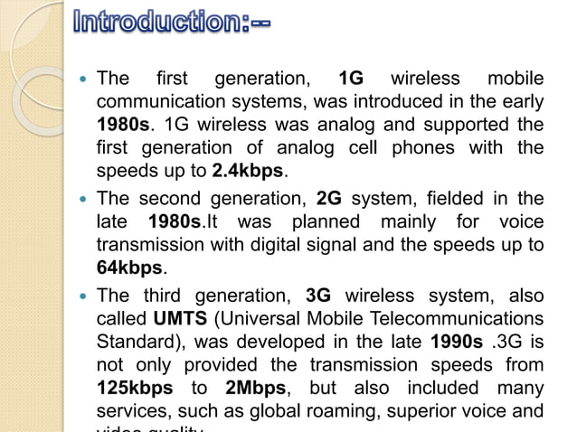 4G WIRELESS SYSTEM | PPTX