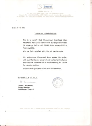 Updated-Mohammed Khursheed -CV -Alam, VELOSI LLC | PDF