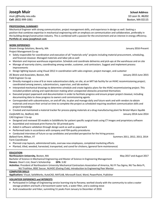 Joseph Muir Resume | PDF