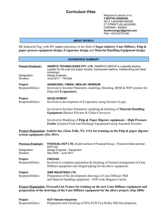 T Muthu Rangan CV | DOC
