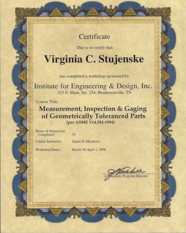 GDT Measurement, Inspection and Gauging Certification | DOCX