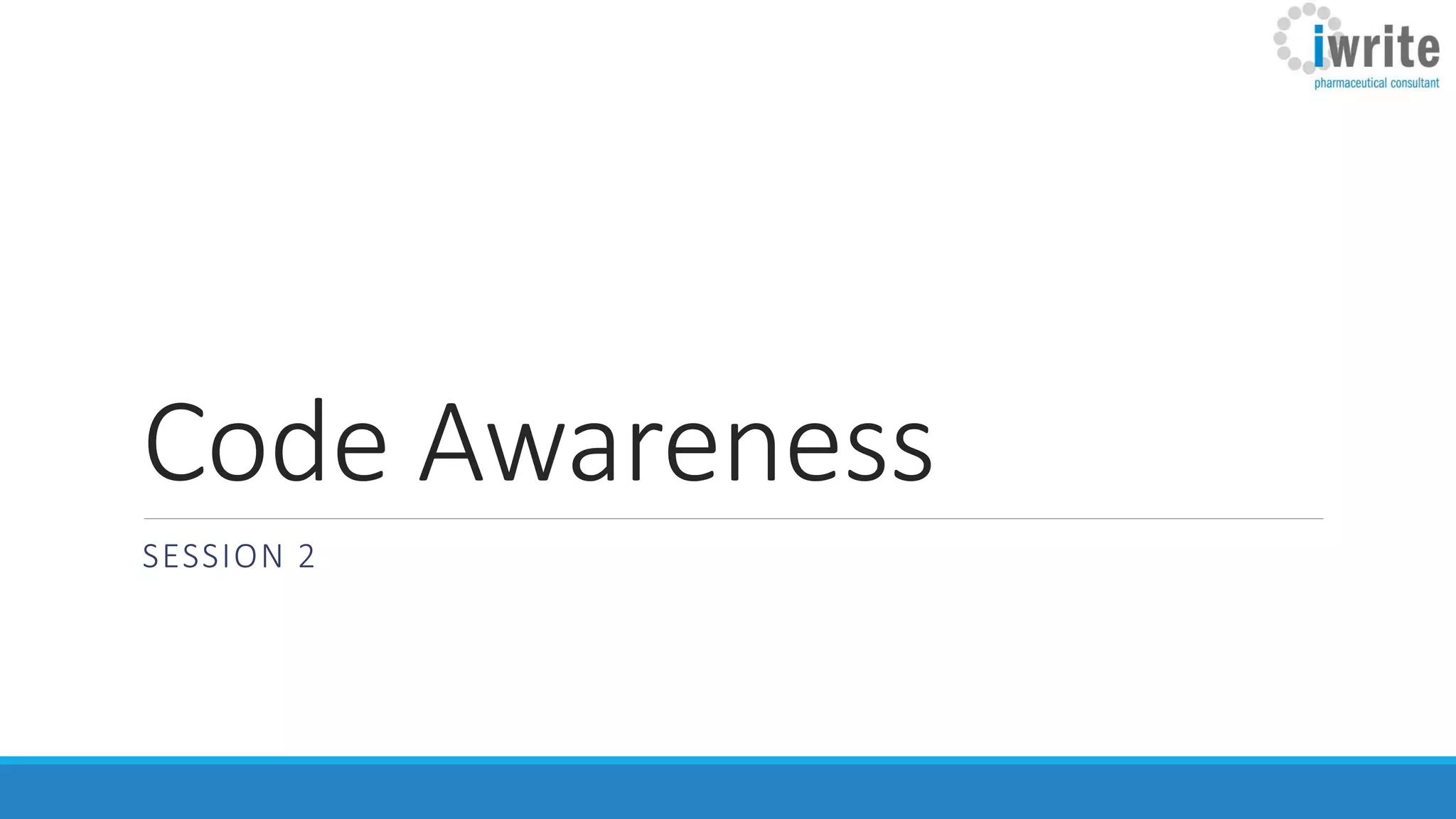 Code Awareness Session 2 | PPT