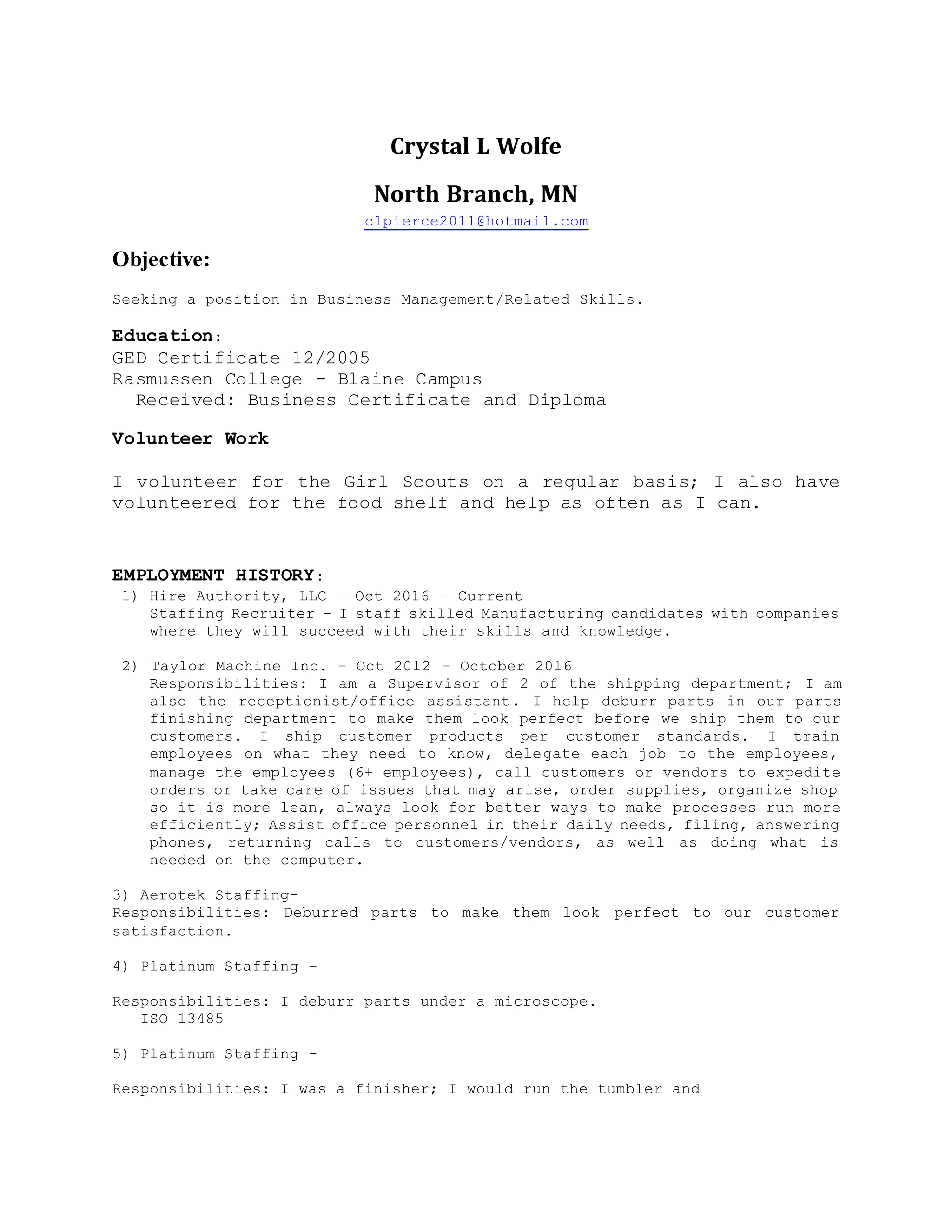 Crystal L Wolfe | DOCX