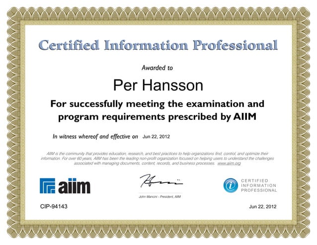 CIP cert | PPT