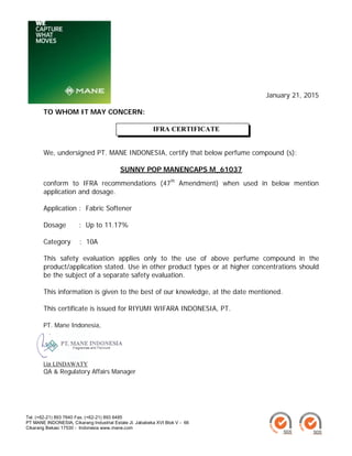 15-IFRA SUNNY POP MANENCAPS M_61037 | PDF