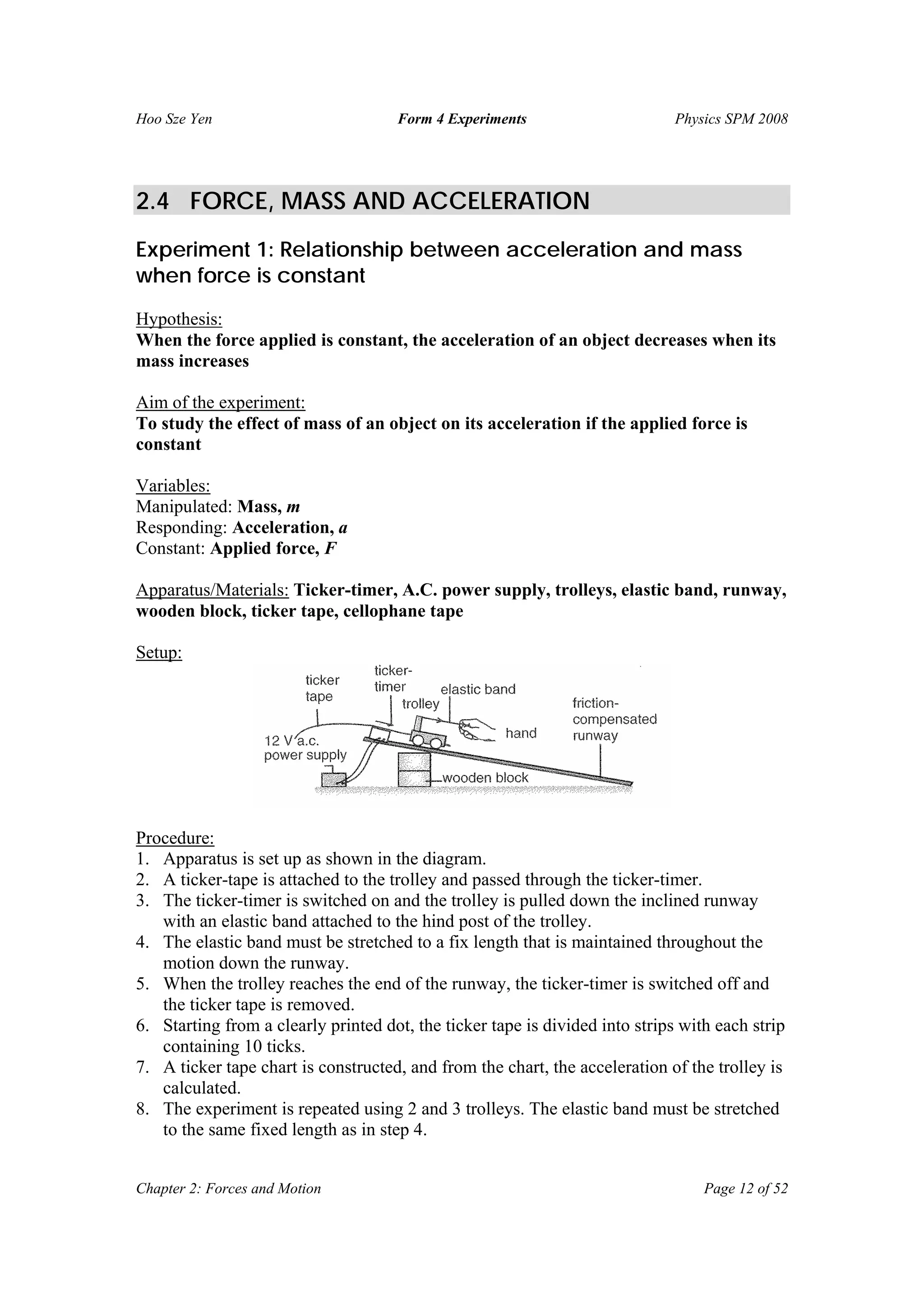 F4 Experiments | PDF