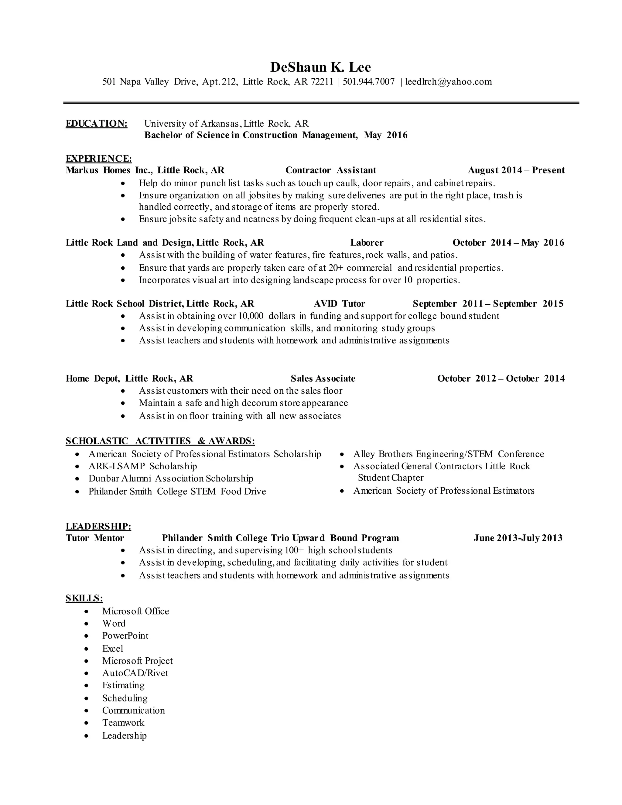 DeShaun K. Lee's Resume-2 | PDF