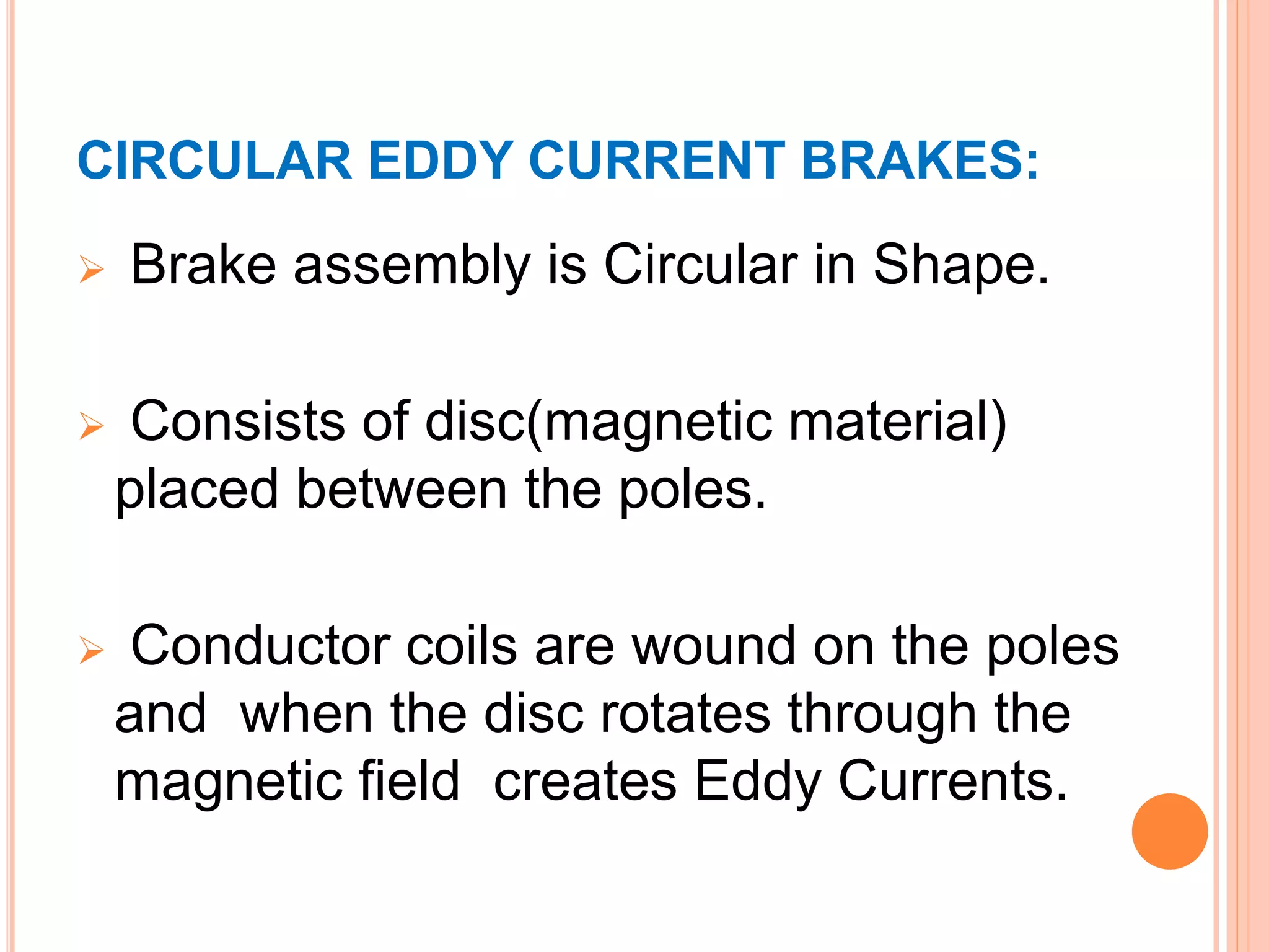 eddy current brakes | PPTX