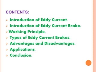 eddy current brakes | PPTX