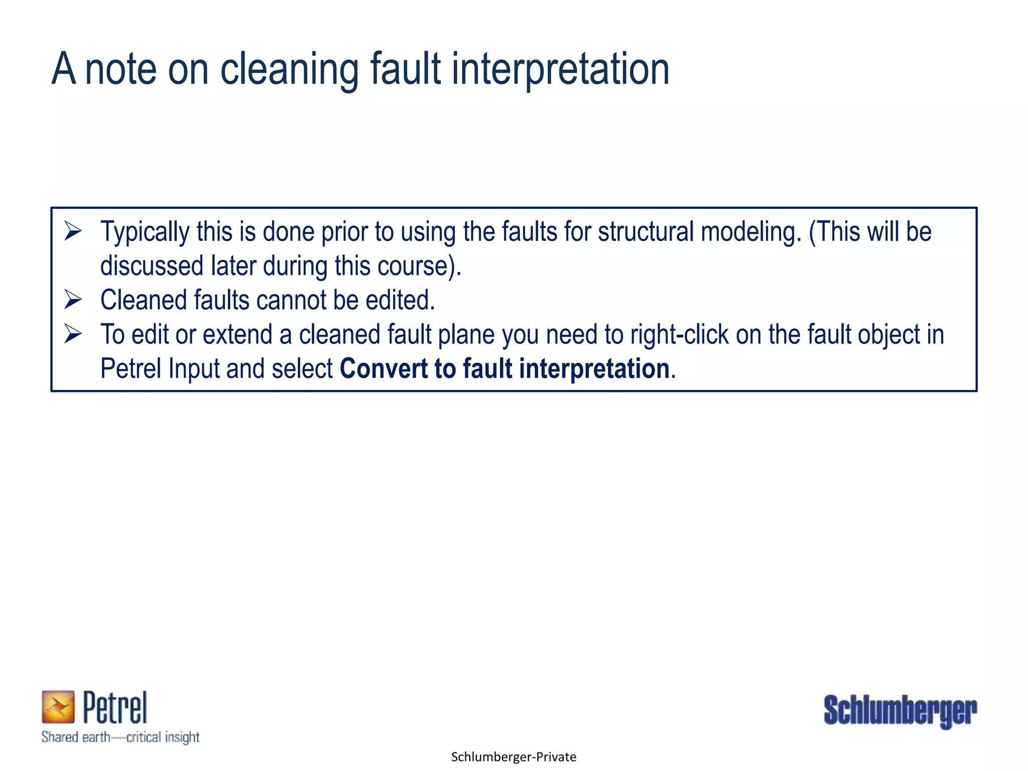 Petrel F 4 fault interpretation 2018 v1.0 | PPTX