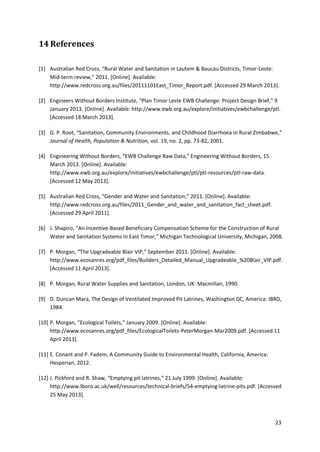 Modified Blair VIP Latrine Report | PDF