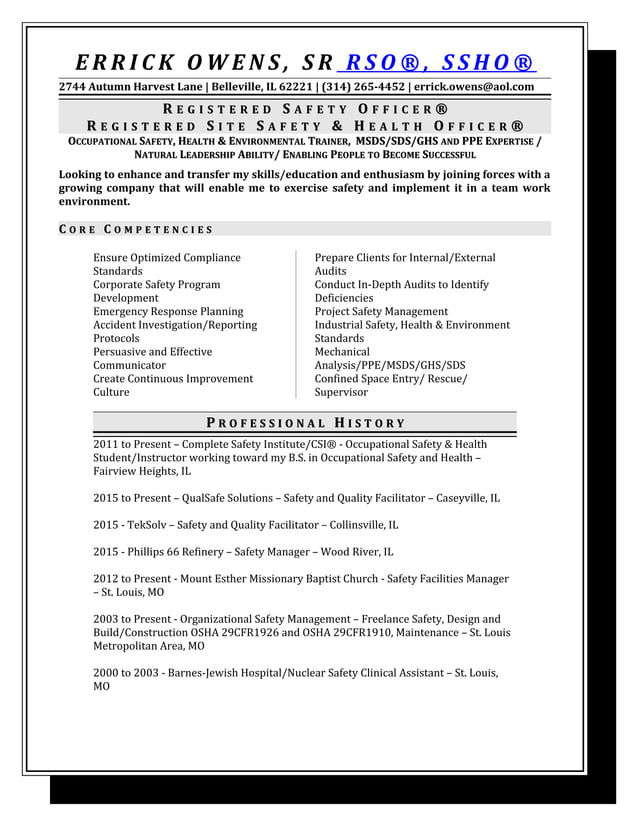 Errick Resume 2015 (3) | DOC
