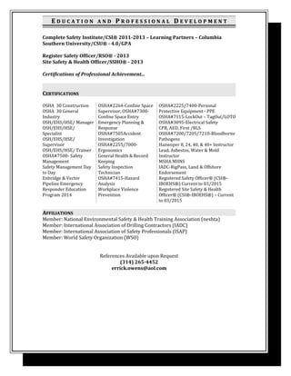 Errick Resume 2015 (3) | DOC