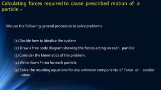 analyzing system of motion of a particles | PPT