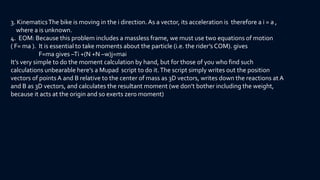 analyzing system of motion of a particles | PPTX