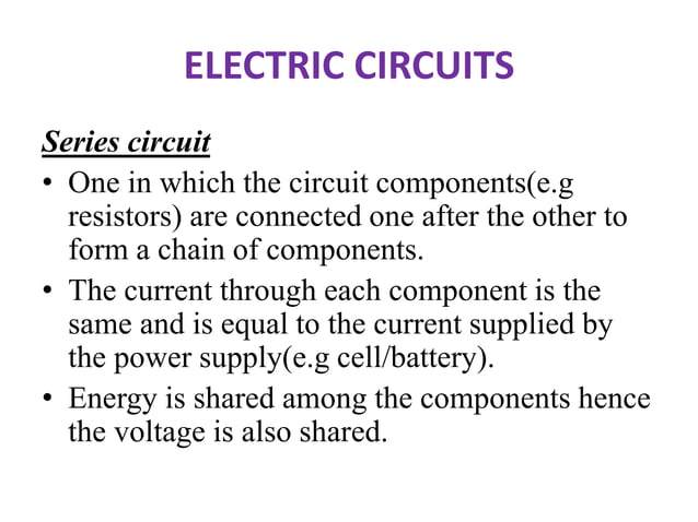 Electric circuits | PPT