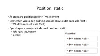 HT18 - DA156A - Layout med CSS | PPT