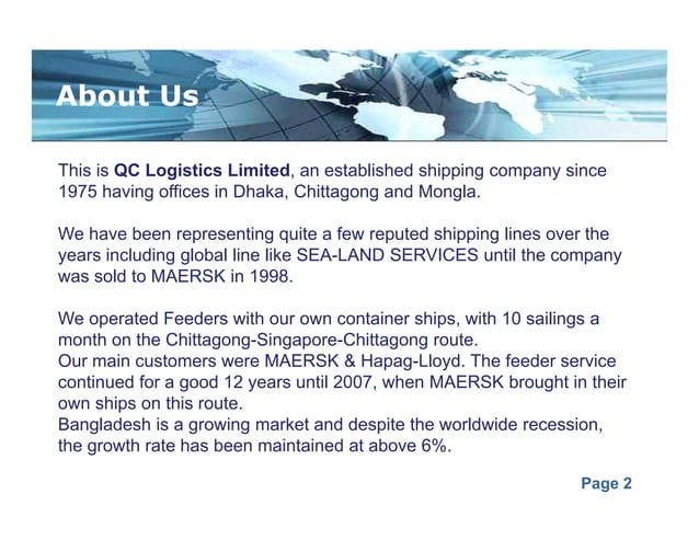 QC LOGISTICS LIMITED | PDF | Logistics | Business