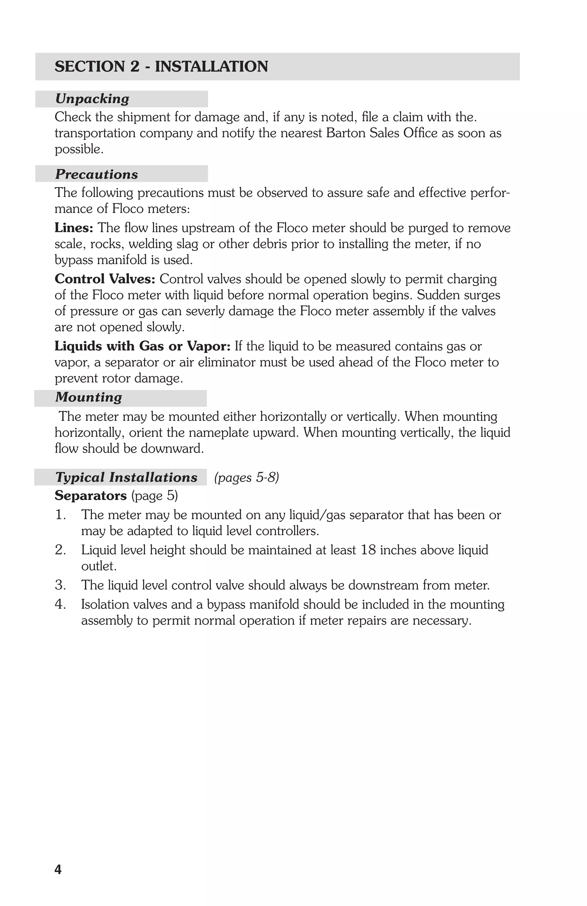 F500 series floco positive displacement meters | PDF