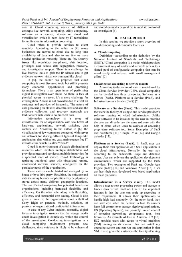 Challenges and Proposed Solutions for Cloud Forensic | PDF