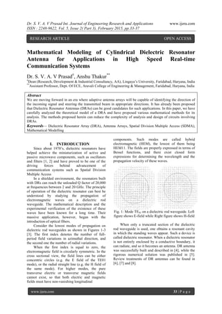 Mathematical Modeling of Cylindrical Dielectric Resonator Antenna for Applications in High Speed ...