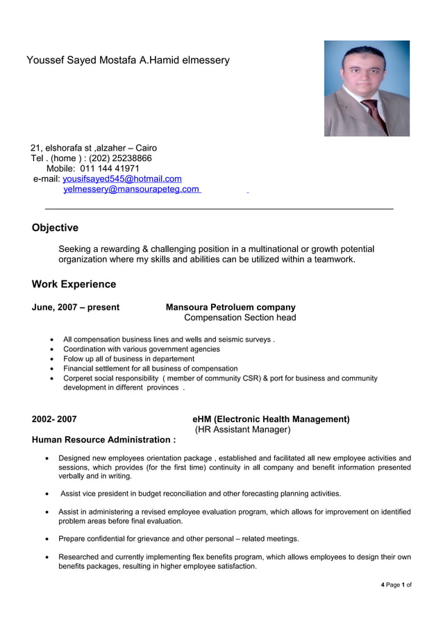 Youssef El Messery CV | DOC