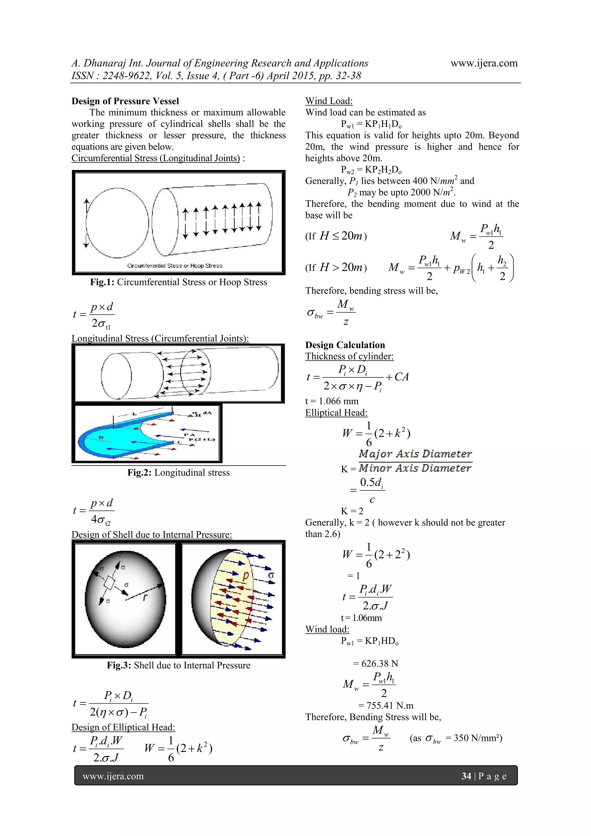 Design & Stress Analysis of a Cylinder with Closed ends using ANSYS | PDF