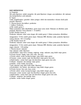DIIT HIPERTENSI | PDF